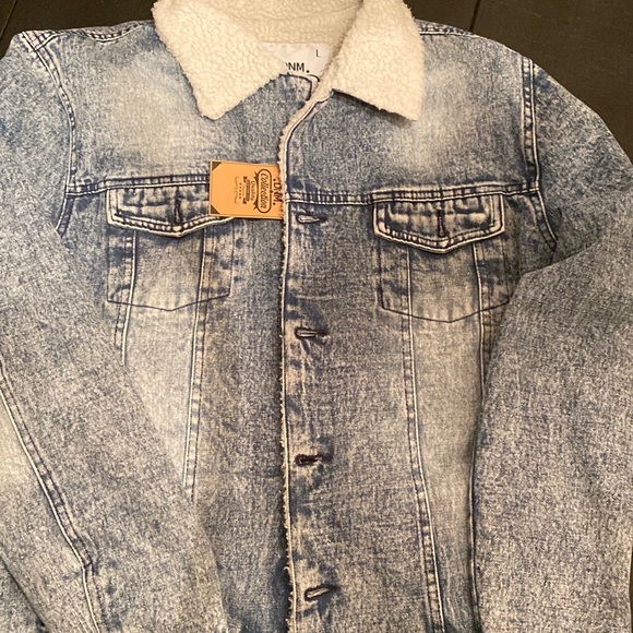 DNM | Jackets & Coats | Dnm Collection Acid Blue Denim With Faux Sherpa ...